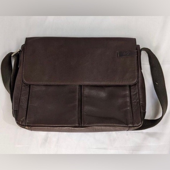 Accessories | Scully Leather Travolta Laptop Messenger Brief Bag With ...